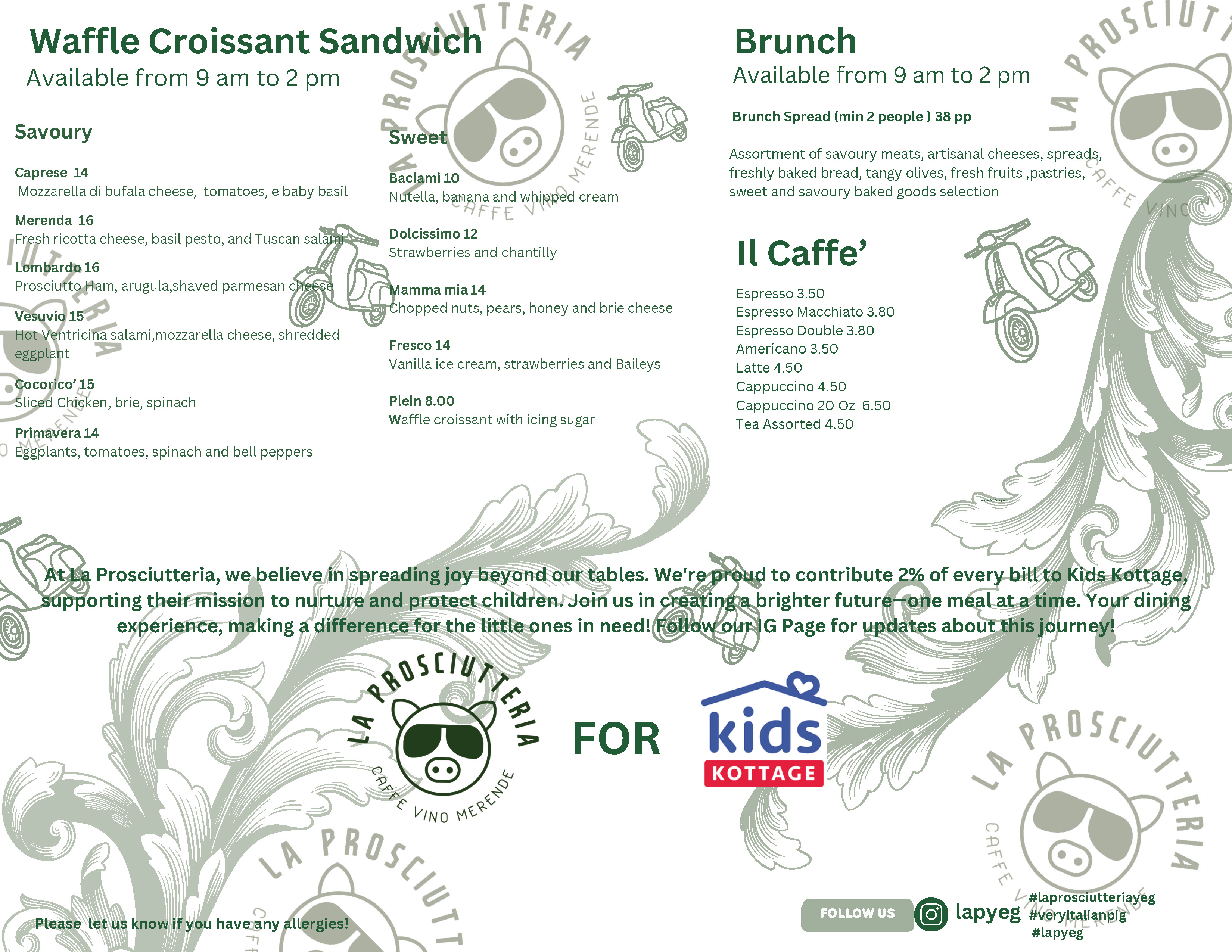 Menu | La Prosciutteria YEG